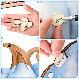 YLOLUL Blue Pumpkin Baby Shower Guest Book Alternatives Set with 62 Pcs Fall Baby Shower Guestbook with Photo Frame Rustic Guest Book Alternative for Baby Boy Birthday Party(Blue)