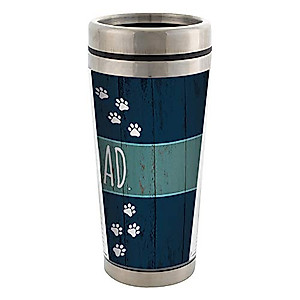 Best Dog Dad Ever Stainless Steel 16 oz Travel Mug with Lid