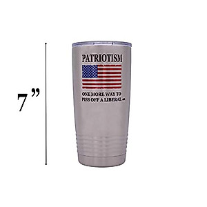 Funny 20 Ounce Large Stainless Steel Travel Tumbler Mug Cup Conservative Or Republican