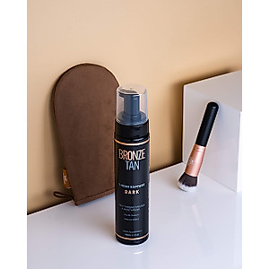 Bronze Tan Self Tanning Brush for Face and Kabuki Self Tanner Brush for Sunless Tanner - Self Tan Applicator for Face - Self Tanning Face Brush - Substitute for Face Tanning Mitt