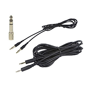 Monoprice Premium Hi-Fi DJ Style Over-The-Ear Pro Headphones with A Single-Button Inline Microphone/Controller - Black