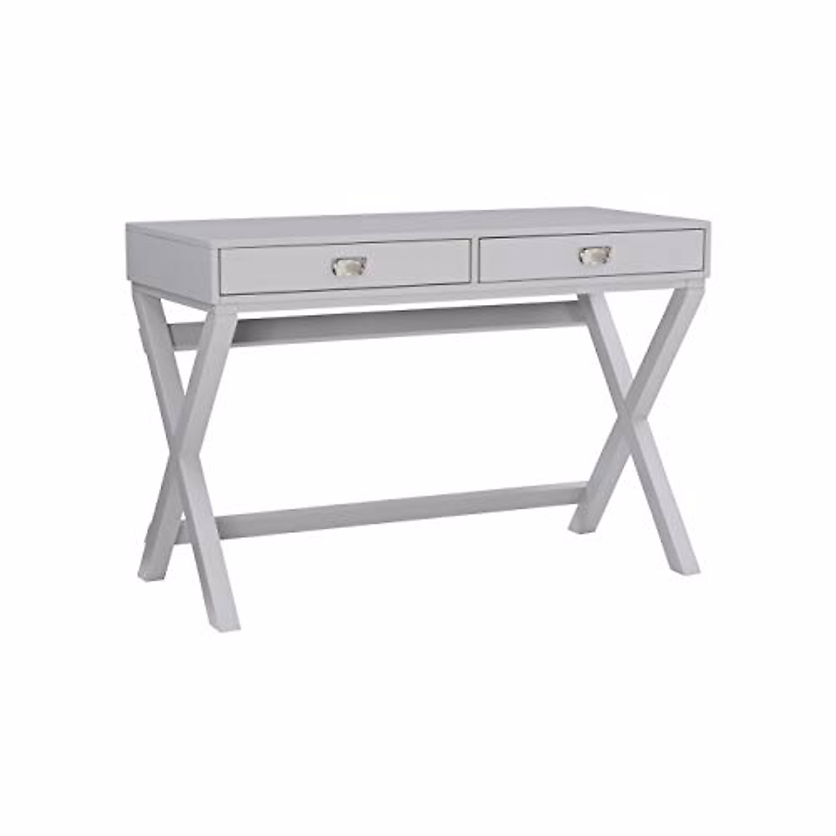 Linon Grey 2-Drawer Writing Jaycee Desk