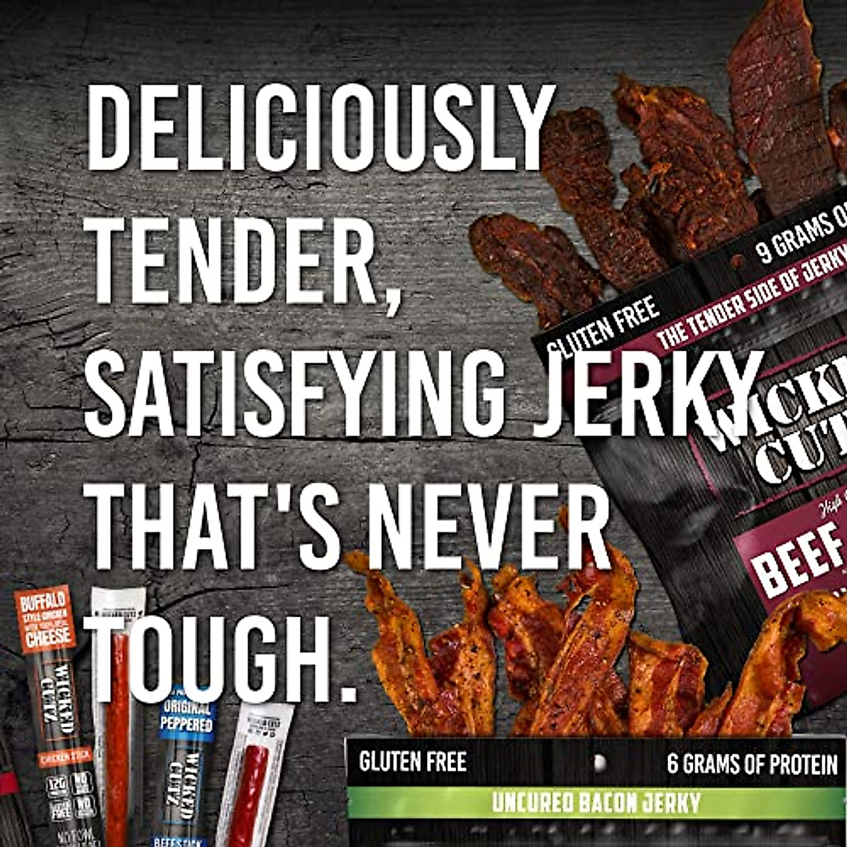 Orange Teriyaki Beef Jerky | Tender, Flavorful, Easy to Chew Premium Craft Jerky with 24g Protein Per Bag, High Protein Snacks, Low Calorie Snacks, Low Carb Snacks, Healthy Snack for Adults (2 Bags)