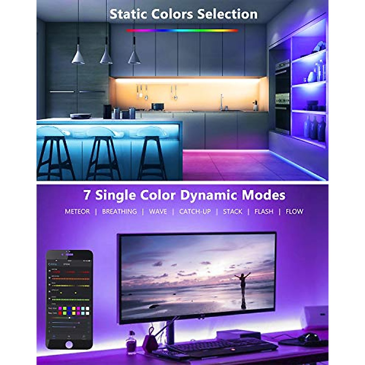 ALITOVE WS2812B WS2811 WS2801 LED WiFi Controller, iOS Android App Wireless Remote Control DC 5V~24V SP108E for SK6812 SK6812-RGBW WS2812 WS2813 WS2815 AL2815 Digital Addressable RGB LED Pixels Strip