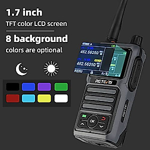 Retevis RB17P GMRS Handheld Radio,30 CH Long Range Walkie Talkie for Adults,SOS Siren,NOAA Weather Receiver Scan,2200mAh Rechargeable Two Way Radios for Off Road Camping Hiking (2 Pack)