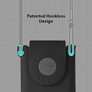 BONE Crossbody Phone Bubble Bag 1, Cell Phone Purse with Shock-Absorbing Design & Magnetic Closure, Adjustable Silicone Shoulder Lanyard Strap (Black)