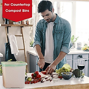 Compost Bags, Compostable Trash Bags 2.6 Gallon Compostable Bags 100 Count Small Compost Bags for Countertop bin Extra Thick 0.71 Mil. ASTM D6400 Certified By BPI and TÜV AUSTRIA