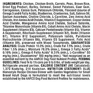 Blue Buffalo Homestyle Recipe Natural Adult Small Breed Wet Dog Food, Chicken 5.5-oz can (Pack of 24)