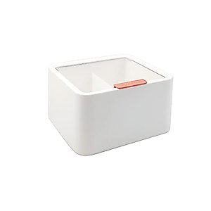 HZLHZYY Plastic Qtip Storage Box 2 Slot Cotton Swab Dispenser Box Qtip Holder Jar Cotton Swab Ball Qtips Storage Container Makeup Sponge Organizer Box with Lid for Bathroom Home Office Storage