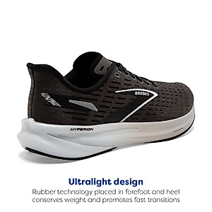 Brooks Men’s Hyperion Neutral Running Shoe - Gunmetal/Black/White - 10 Medium