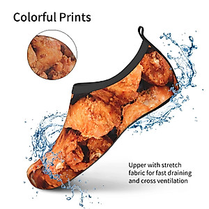 Beer and Fried Chicken Legs Water Shoes for Men Women Aqua Socks Barefoot Quick-Dry Beach Swimming Shoes for Yoga Pool Exercise Swim Surf