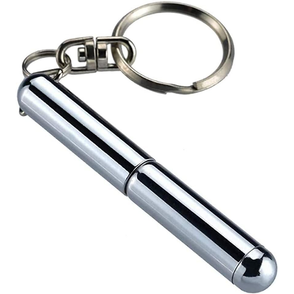 1 piece Retractable mini pen made of stainless steel Metal Tool Pen Retractable pocket pen keychain Dad gadgets, birthday, Christmas for Students, Office Staff, Construction Workers