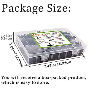 Aienxn 340PCS 1/4" Drip Irrigation Barbed Connectors Kit, Barbed Connectors Irrigation Fittings for Vegetable Garden Lawn Flower Pot Q-K1-042-BOX