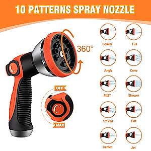 Garden Hose 50 ft - Metal Hose Flexible Garden Hose Stainless Steel Water Hose Lightweight Collapsible and No Kink Water Pipe