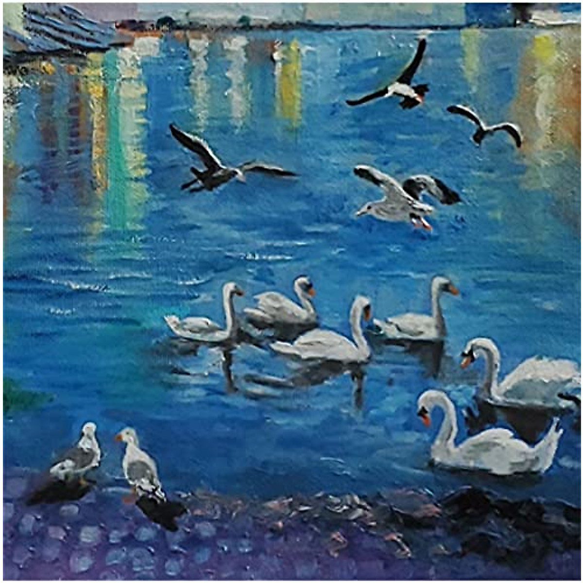 SOLD The River In Prague, Charles Bridge by Internationally Renowned Painter Yary Dluhos