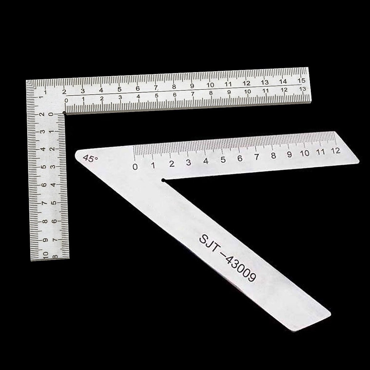 Angle Ruler with Clear Scale Stainless Steel Door & Window Angle Ruler 45 Degree 90 Degree Square Ruler Tool