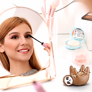 Amyhill 2 Pcs Sloth Ring Holder - Cute Jewelry Stand for Earrings, Necklaces - Decorative Art Ring Bowl for Counter, Desk, Night Stand