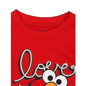 Sesame Street Elmo Girls Long Sleeve Shirt for Infant and Toddler Red