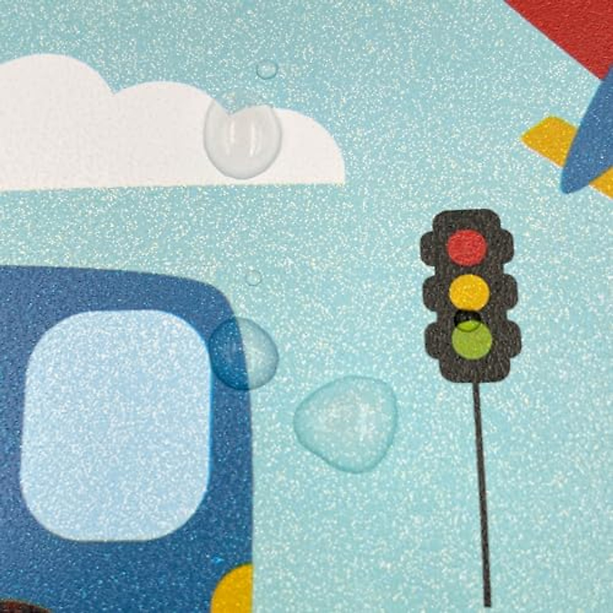 Yifely Traffic Car Wallpaper Border Self-Adhesive Wall Decor Sticker for Kids Room Nursery School Classroom