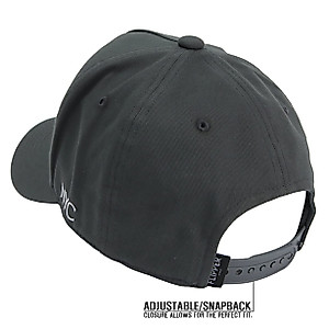 Flipper NY NYC New York City Statue of Liberty Logo Structured Cotton Ballcap Baseball Cap Adjustable Snapback Hat (Small ~ Medium, Charcoal)