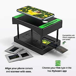 Mobile Film Scanner, 35mm Slide and Negative Scanner for Old Slides to Your Smartphone,Novelty Rugged Plastic Folding Slide Scanner with LED Backlight