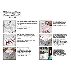 Wedding Gown Preservation Kit - Celebrity Deluxe Box Dress Cleaning- Personalized With Names, Date