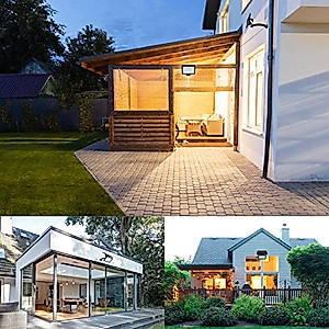 Solar Outdoor Lights with Dusk to Dawn - 48 LED Lights, IP65 Waterproof, 180° Adjustable, 800 Lumens Separable Security Light, Wall Mount Solar Flood Lights for Garden, Pathway, Yard, Patio, Balcony