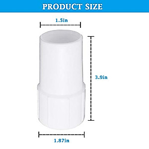 Gekufa Swimming Pool Vacuum Hose Cuff 1-1/2-inch for Spiral-Wound Vacuum Hoses, Pool Hose Cuff 1.5’’