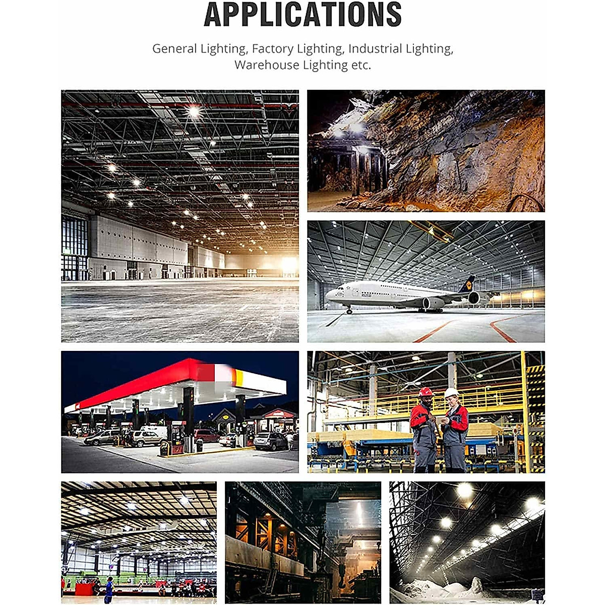 Nature White 4000K High Bay LED Light 150W 0-10v Dimmalbe,ETL Certified UFO High Bay LED Shop Light for Factory Work Shop Gym