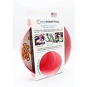 Travel Tray for Cup Holder (Light Pink) - USA Made