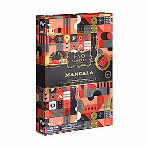 FAO Schwarz Mancala Game with Folding Wood Board, Strategy Game, for Adults and Kids Ages 6 and up