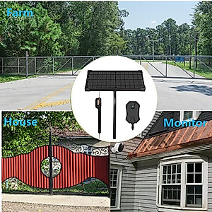 10WattsWaterproof Solar Battery Charger Maintainer 12V Solar Panel Built-in Intelligent MPPT Solar Charge Controller Mount Bracket and SAE Cable Kits for Automatic Solar Gate Opener Systems Monitor