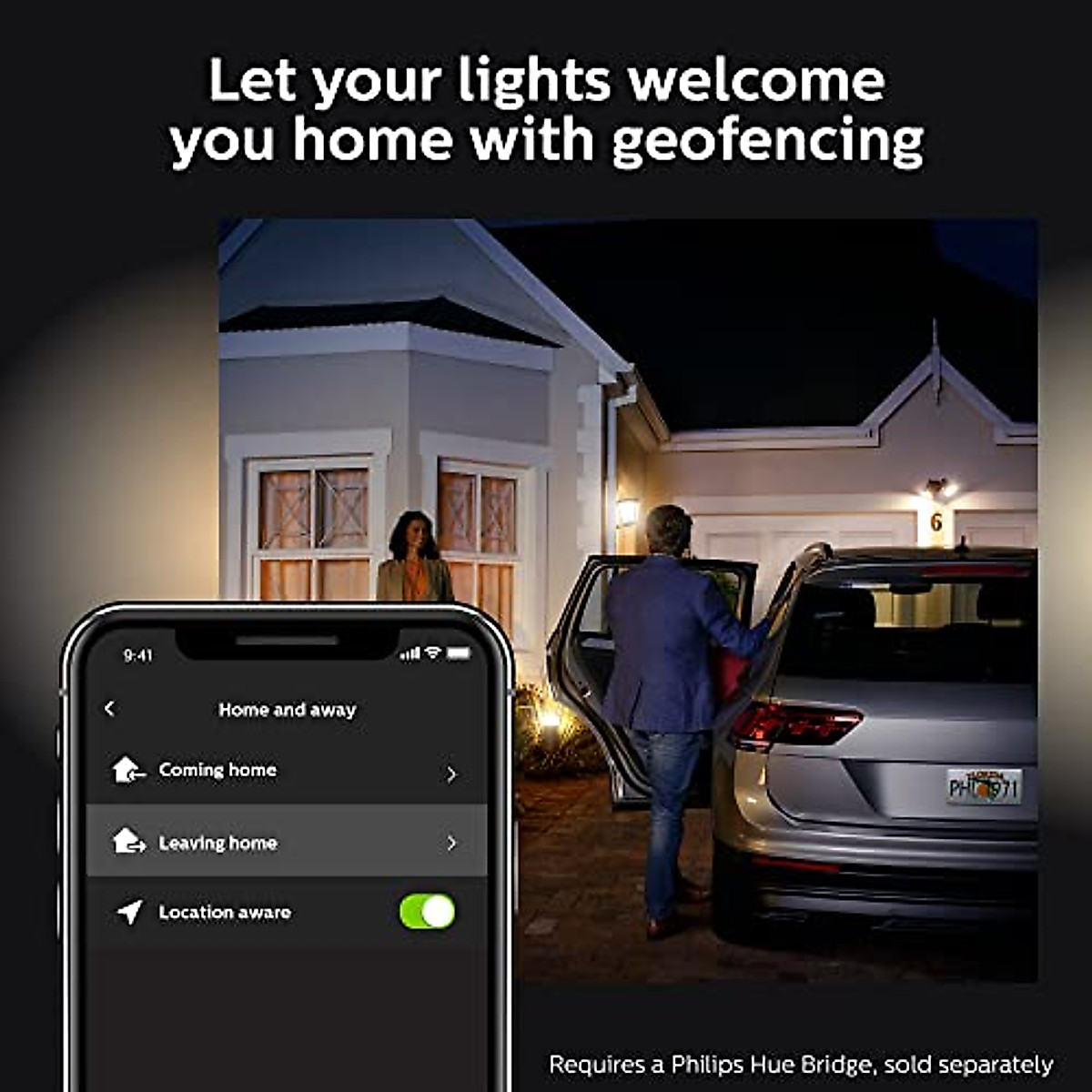 Philips Hue White Outdoor PAR38 13W Smart Bulbs (Philips Hue Hub Required), 1 White PAR38 LED Smart Bulb, Works with Alexa, Apple HomeKit and Google Assistant