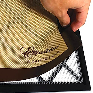 Excalibur ParaFlexx Ultra Silicone Reusable Non-Stick Drying Sheets for Food Dehydrators 14-Inch, Set of 4, Brown