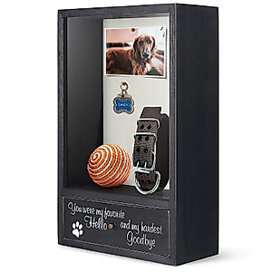 TJ.MOREE Dog Memorial Gifts - You were My Favorite Hello and My Hardest Goodbye Remembrance Picture Frame Shadow Box - Pet Sympathy Gifts for Loss of Dog