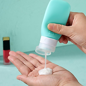 INSFIT Travel Bottles for Toiletries, TSA Approved 2oz Travel Size Bottles Leak Proof Travel Containers for Toiletries, Refillable Travel Accessories for Shampoo Body Wash Liquids 4 Pack