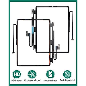 for iPad Pro 11 2nd Touch Screen Replacement for iPad Pro 11" 1st Generation 2018 Digitizer Repair Kits A1980 A2013 A1934 A1979 (Without LCD