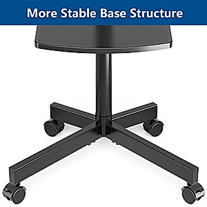 Mobile TV Cart for 23-60 Inch LCD LED Flat Panel Curved Screen TVs up to 88 lbs, Height Adjustable Shelf Rolling Floor Stand with Wheels as a Movable Portable TV Stand, Max VESA 400x400mm