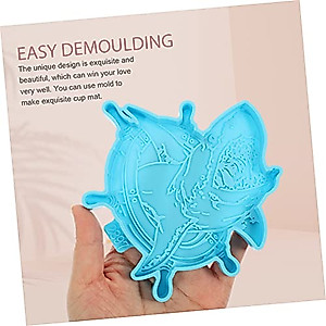 UPKOCH 2pcs Shark Coaster Mold Resin Tray Silicone Tool Tray Crystal Coasters Silicone Cup Mat Marine Fishes Cup Mat Molds Silicone Epoxy Coaster Epoxy Mold Coaster Resin Molds Non Stick