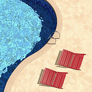 GREENVINES Folding-Xavier-Chairs Set of 4 | Wave | Portable Adirondack-Chair | HDPE Plastic | All Weather Fire-Pit Chair | Red | for Beach Outdoor Deck Poolside Garden Patio Porch Fishing