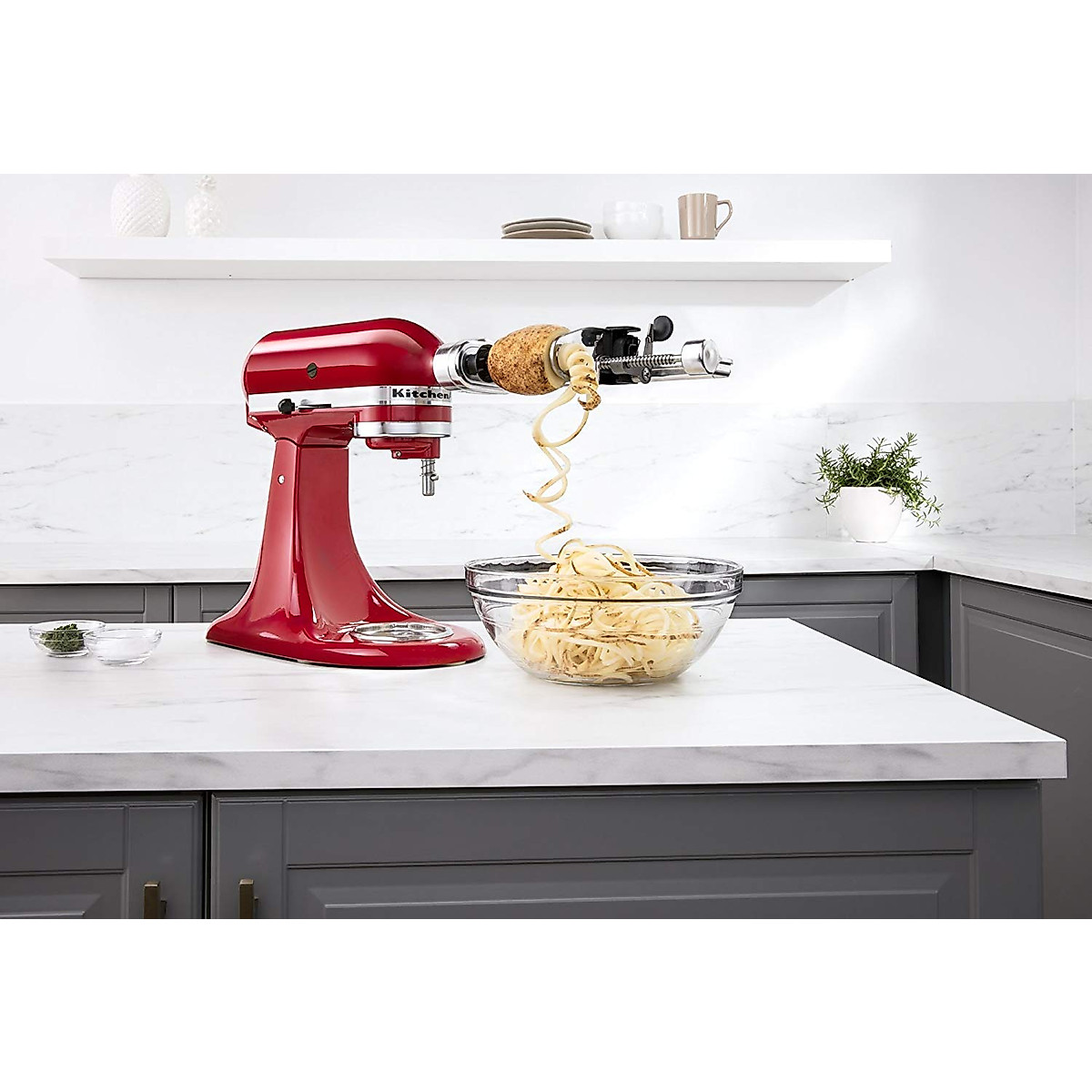 KitchenAid DRTVICE6 Combo Package Spiralizer KSM1APC Flex Edge Beater KFE5T Stand Mixer Attachment Recipe Book