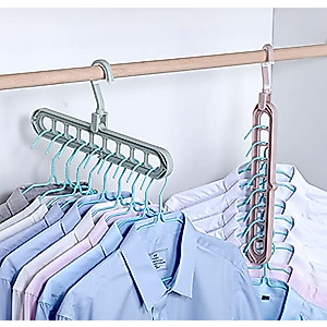Magic Hanger Space-Saving Hanger Multifunctional Smart Wardrobe Magic Hanger Premium Wardrobe Clothing Stacking Hanger 9 Slots (Pack of 4)