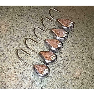 10 TOG Blackfish JIGS Unpainted 5/0 2X Strong MUSTAD Hook Tautog Jig Heads, Weight 1.5oz#110820