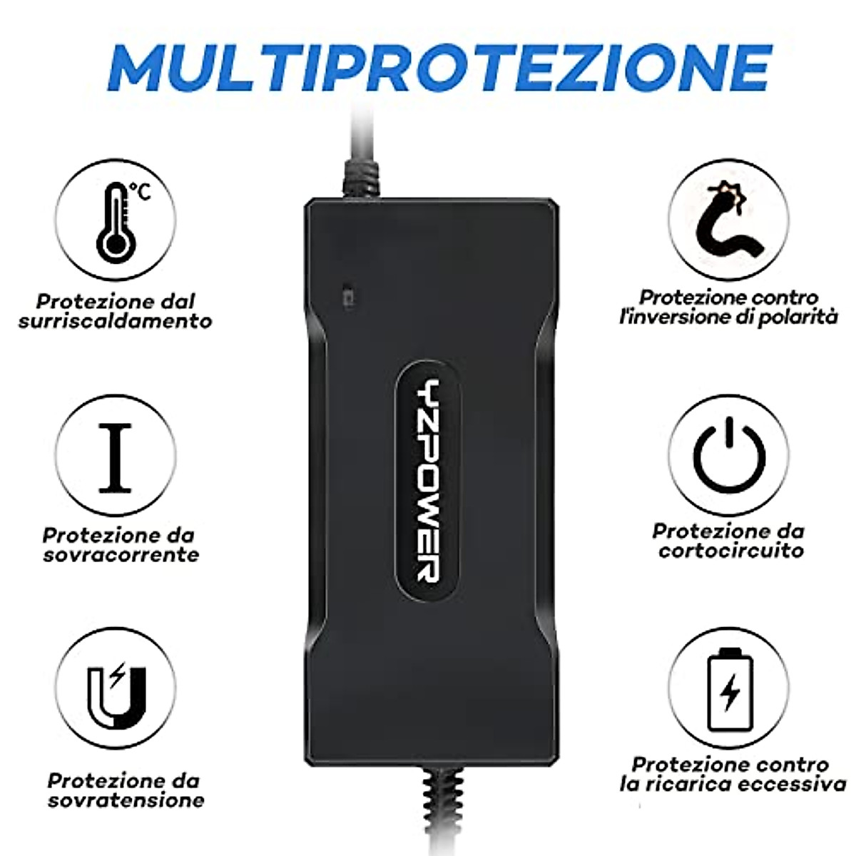 YZPOWER 63V 2A 4 Prong Battery Charger Compatible with Ninebot S S-MAX Mini lite,Power Charger Replacement ninebot Go Kart Kit,Gokart Pro