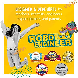Thames & Kosmos Kids First Robot Engineer STEM Experiment Kit for Young Learners | Build 10 Non-Motorized Robots | Play & Learn with Storybook Manual | Parents’ Choice Gold Award Winner