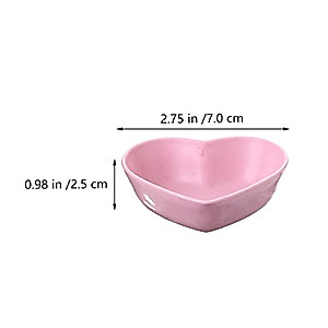 Angoily 30pcs Heart Shaped Soy Sauce Dishes Dip Dipping Bowls for Dinner Baking Dip Bowls Small Dessert Bowls Condiments Server Dishes for Sauce Vinegar Ketchup BBQ Blue Green Pink