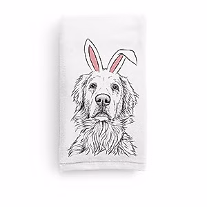 Inkopious Easter Golden Retriever Decorative Hand Towel Bathroom and Kitchen Decoration Décor