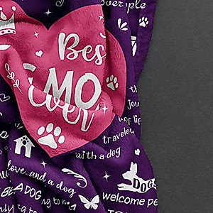 Ruvinzo Dog Mom Gifts for Women, Dog Lovers Gifts for Women, Gifts for Dog Moms, Dog Mom Gift for Mothers Day, Best Gifts for Dog Owners, Gifts Idea for Dog Lover, Dog Mom Birthday Blanket 60” x 50”