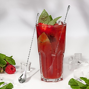 2 Pcs 12 Inch Bar Mixing Spoon Cocktail Spoon Stainless Steel Bar Long Spoon With Spiral Pattern