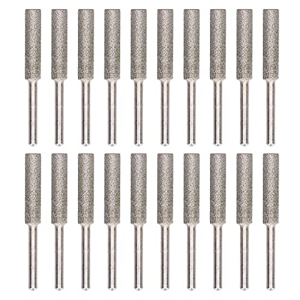 20Pcs Chainsaw Sharpener Burr, Chain Saw Grinding Head, Grinding Head Rotating File Sharpening Tool Set Kit (5.5mm)